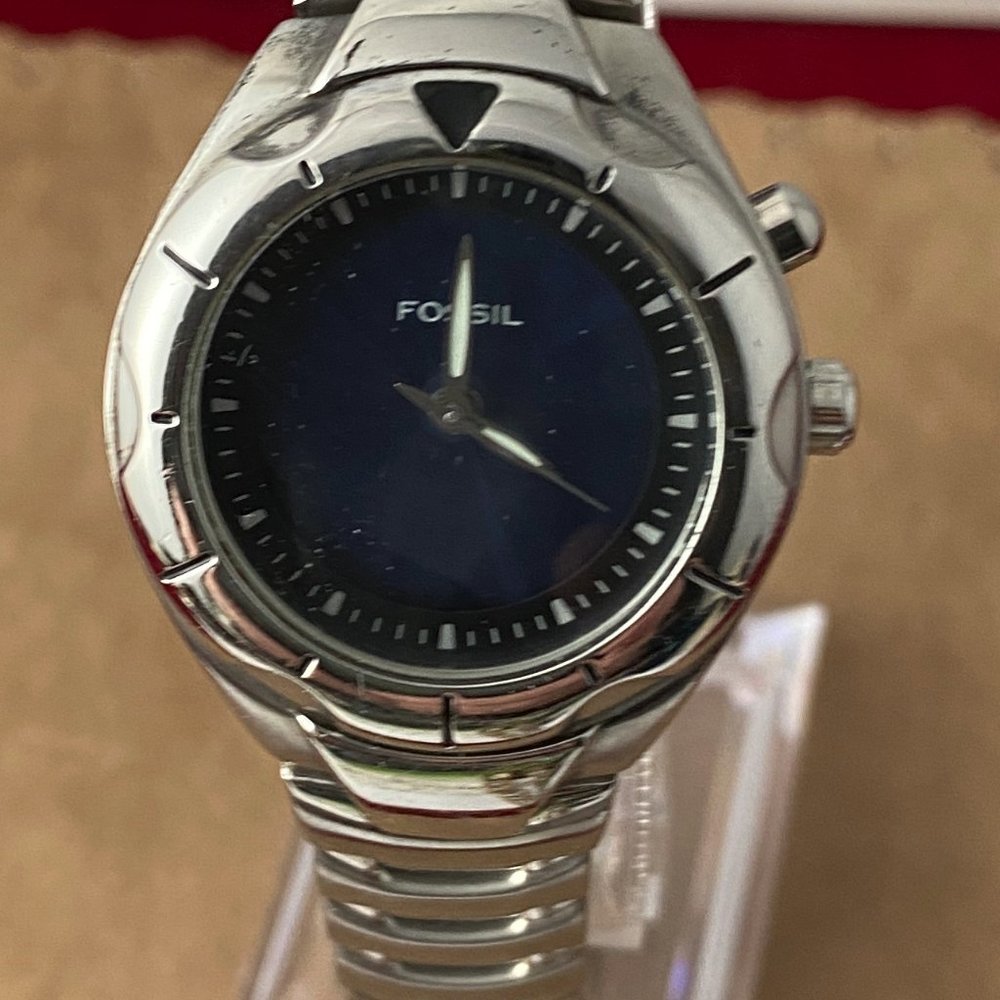 Fossil Blue Animated Flashing Mirror & Blue Watch - Gem